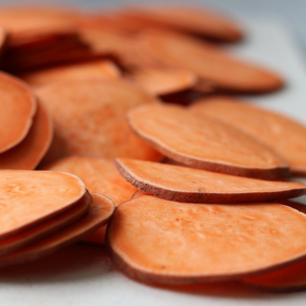 Baked Sweet Potato Chips with Avocado Lime Dip - Give it Some Thyme