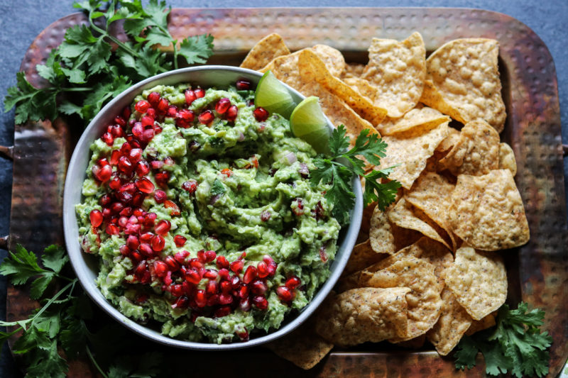 Festive Holiday Pomegranate Guacamole - Give it Some Thyme