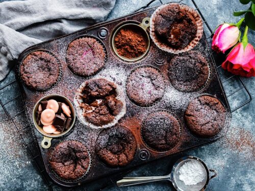 Dark Chocolate Lava Cupcakes - Give it Some Thyme