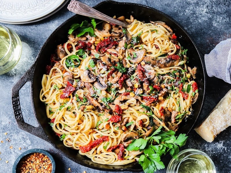Buttery Pantry Pasta with Mushrooms & Sun-Dried Tomatoes - Give it Some ...