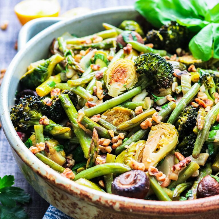 Balsamic Roasted Green Vegetables - Give it Some Thyme