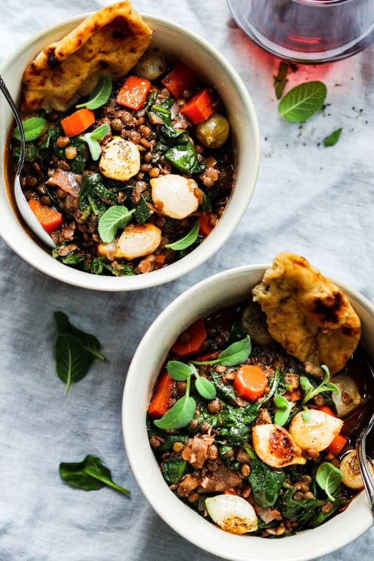 Braised French Lentils Recipe with Red Wine - Give it Some Thyme