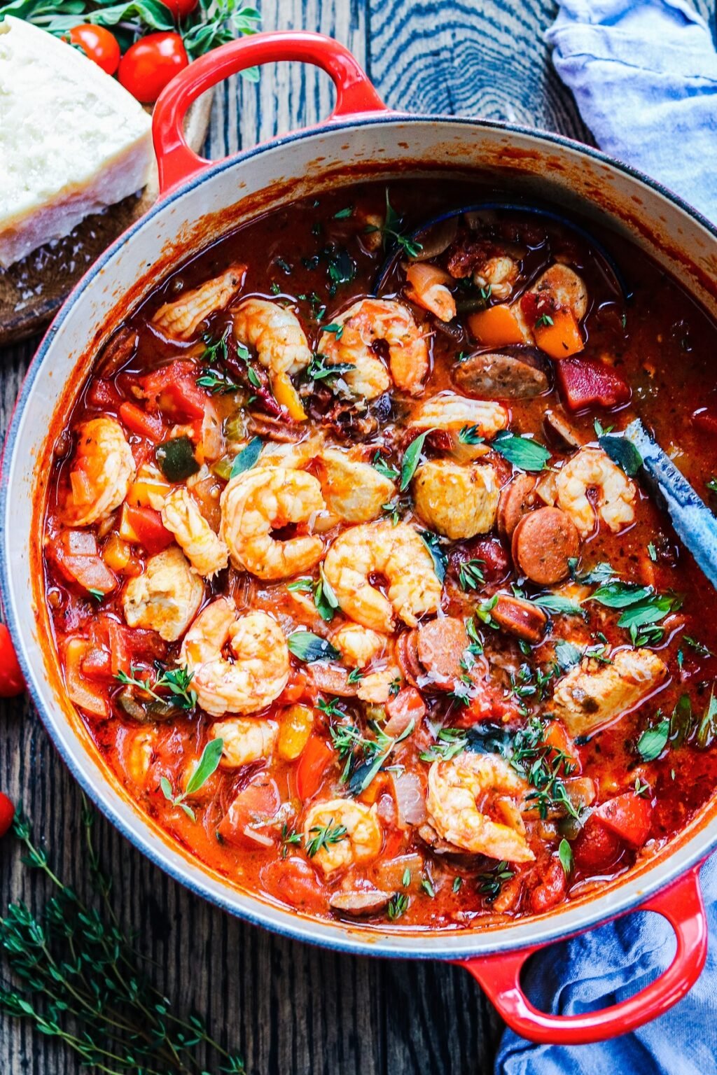 Shrimp Stew with Chicken and Sausage - Give it Some Thyme