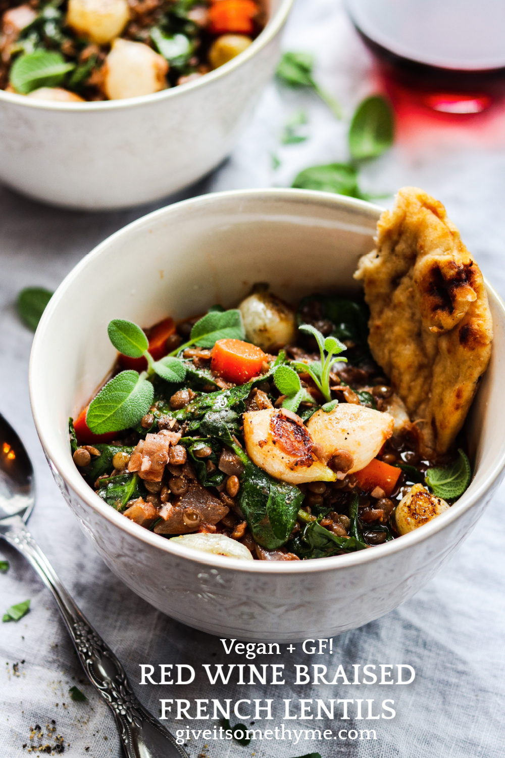 French Lentils Recipe with Red Wine - Give it Some Thyme