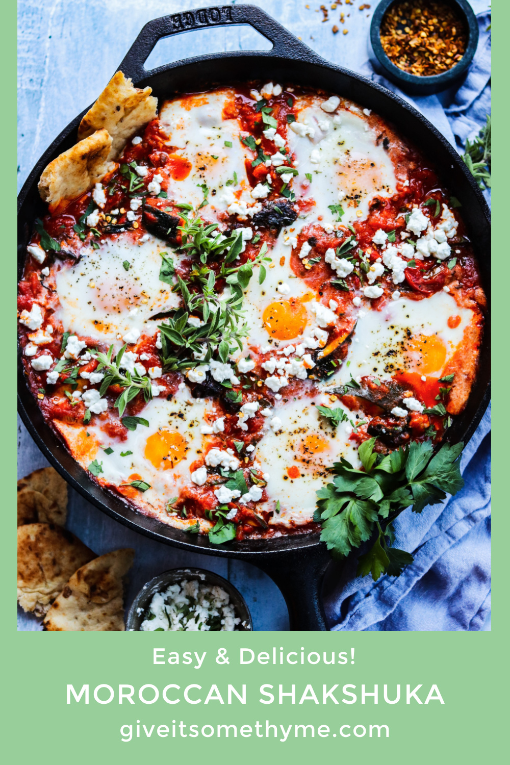Moroccan Shakshuka with Feta - Give it Some Thyme